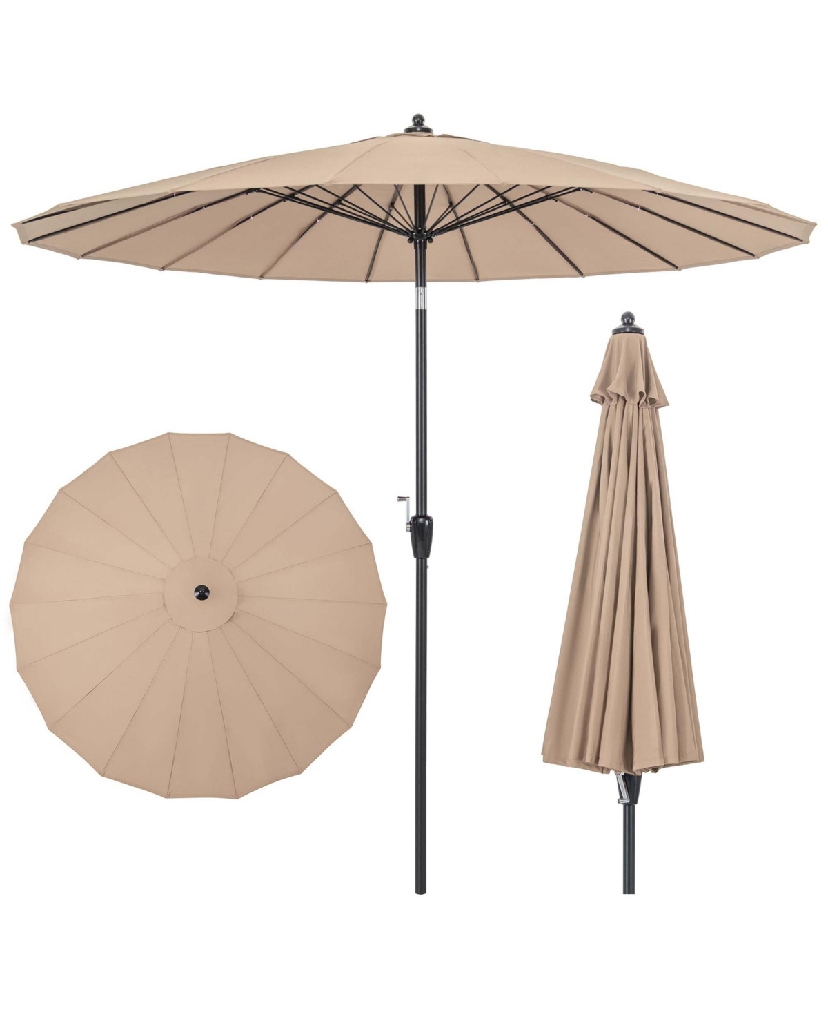 Click here for 9 Ft Patio Round Market Umbrella with Push Button... prices
