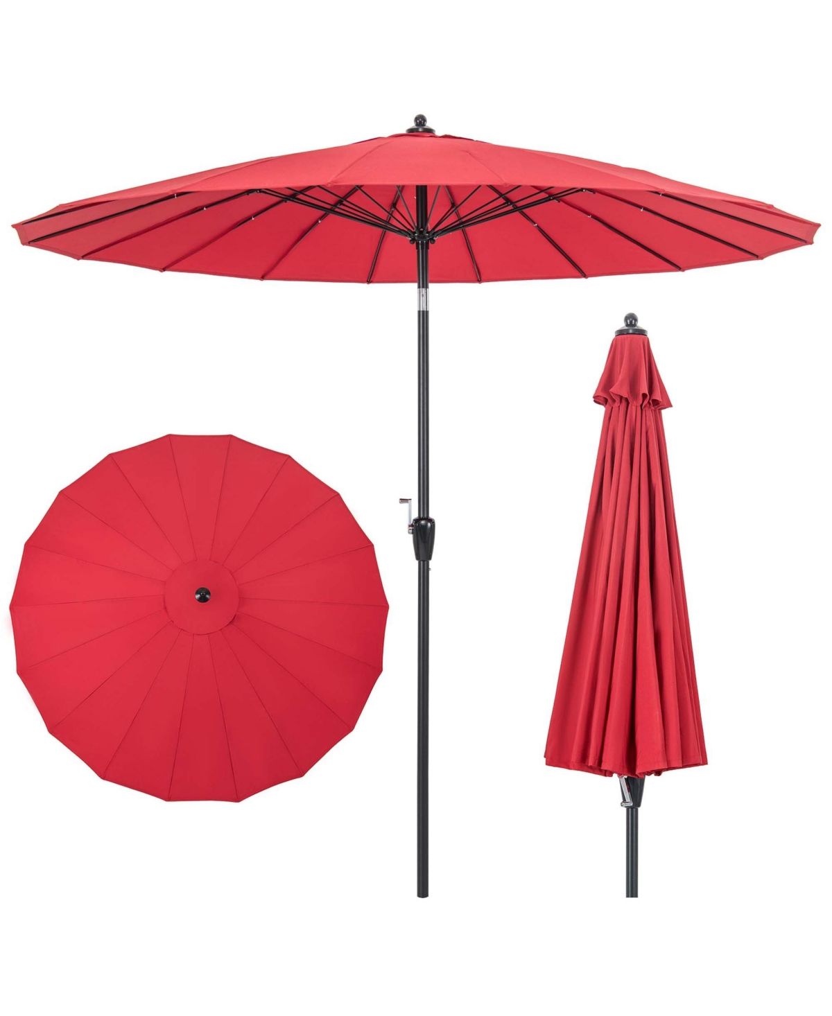 Click here for 9 Ft Patio Round Market Umbrella with Push Button... prices