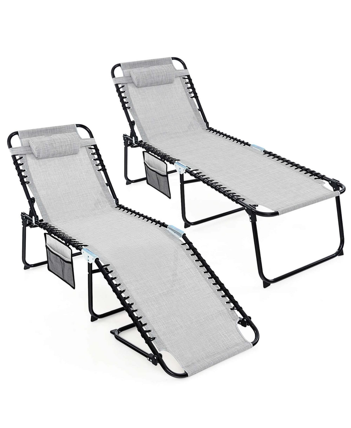 Click here for Costway 2 Pcs Folding Chaise Lounge Chair Portable... prices
