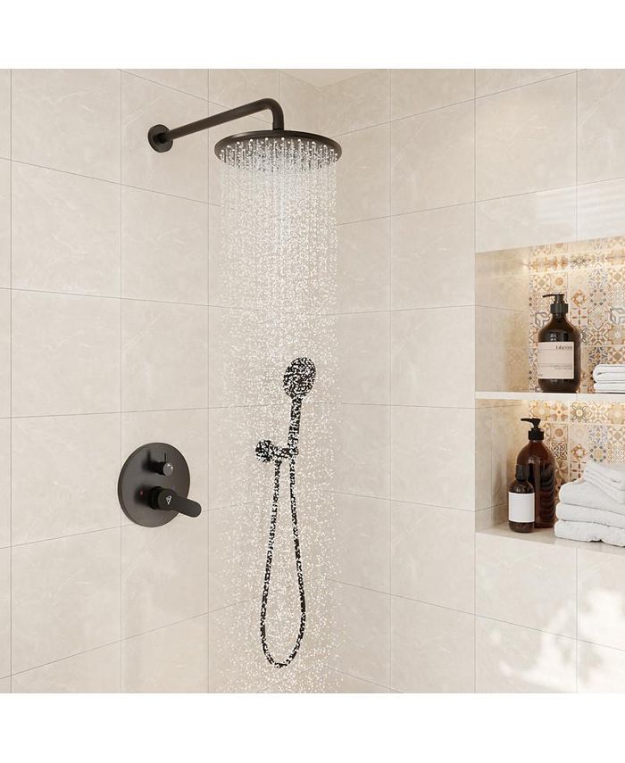 CASAINC 10 Inch Showerhead Round Single Function Balance Valve ...