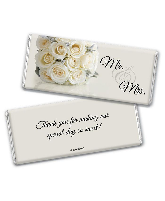 Just Candy 24ct Floral Wedding Candy Party Favors Wrapped Hershey's ...