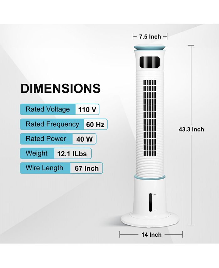 Simplie Fun Simple Deluxe Mist Tower Fan, 12 Speeds & 3 Modes Settings ...
