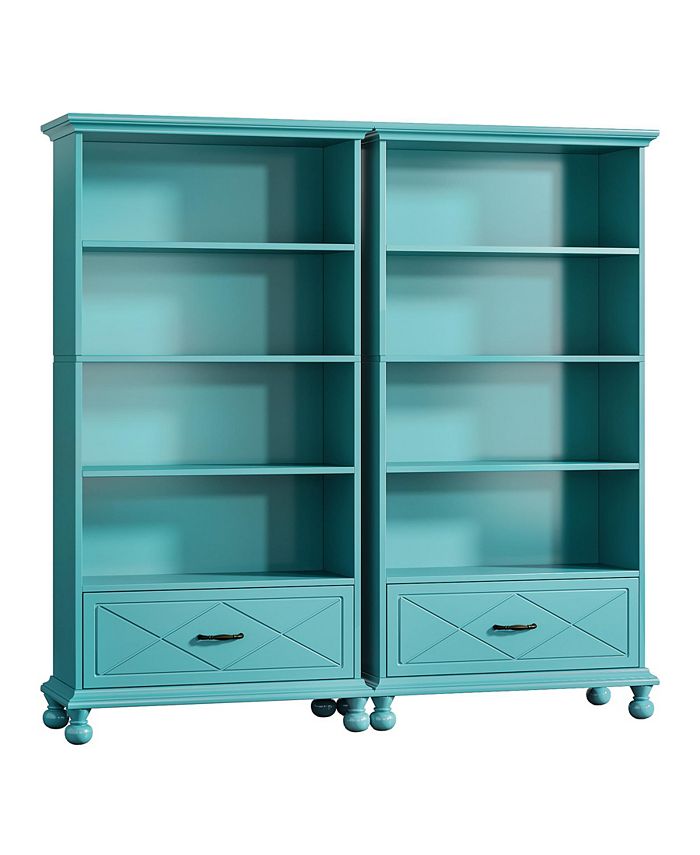 Tribesigns 6-Shelf Bookcase Set of 2, 71 Inch Tall Floor Standing ...