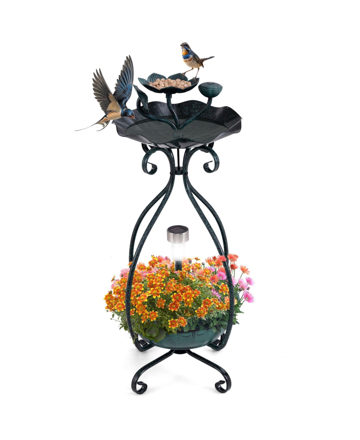 Click here for Slickblue Solar Outdoor Bird Bath Feeder Combo wit... prices