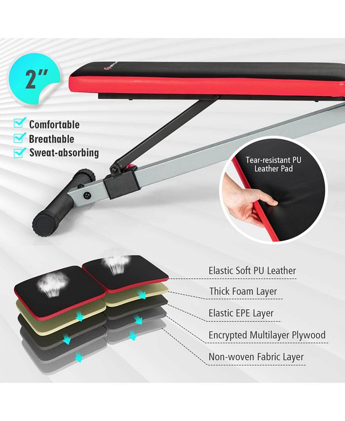 Slickblue Multi-function Weight Bench with Adjustable Backrest - Macy's