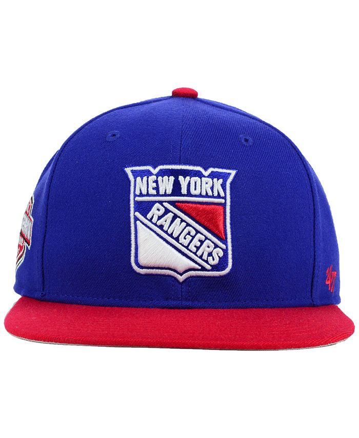 '47 Brand New York Rangers Sure Shot 2-Tone Snapback Cap - Macy's