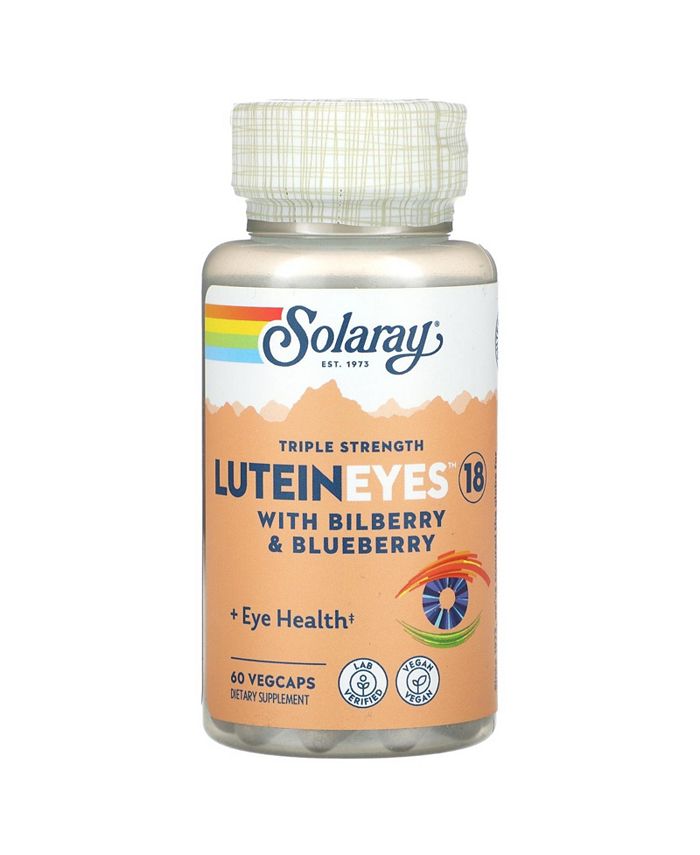Solaray LuteinEyes 18 With Bilberry & Blueberry Triple Strength - 60 ...