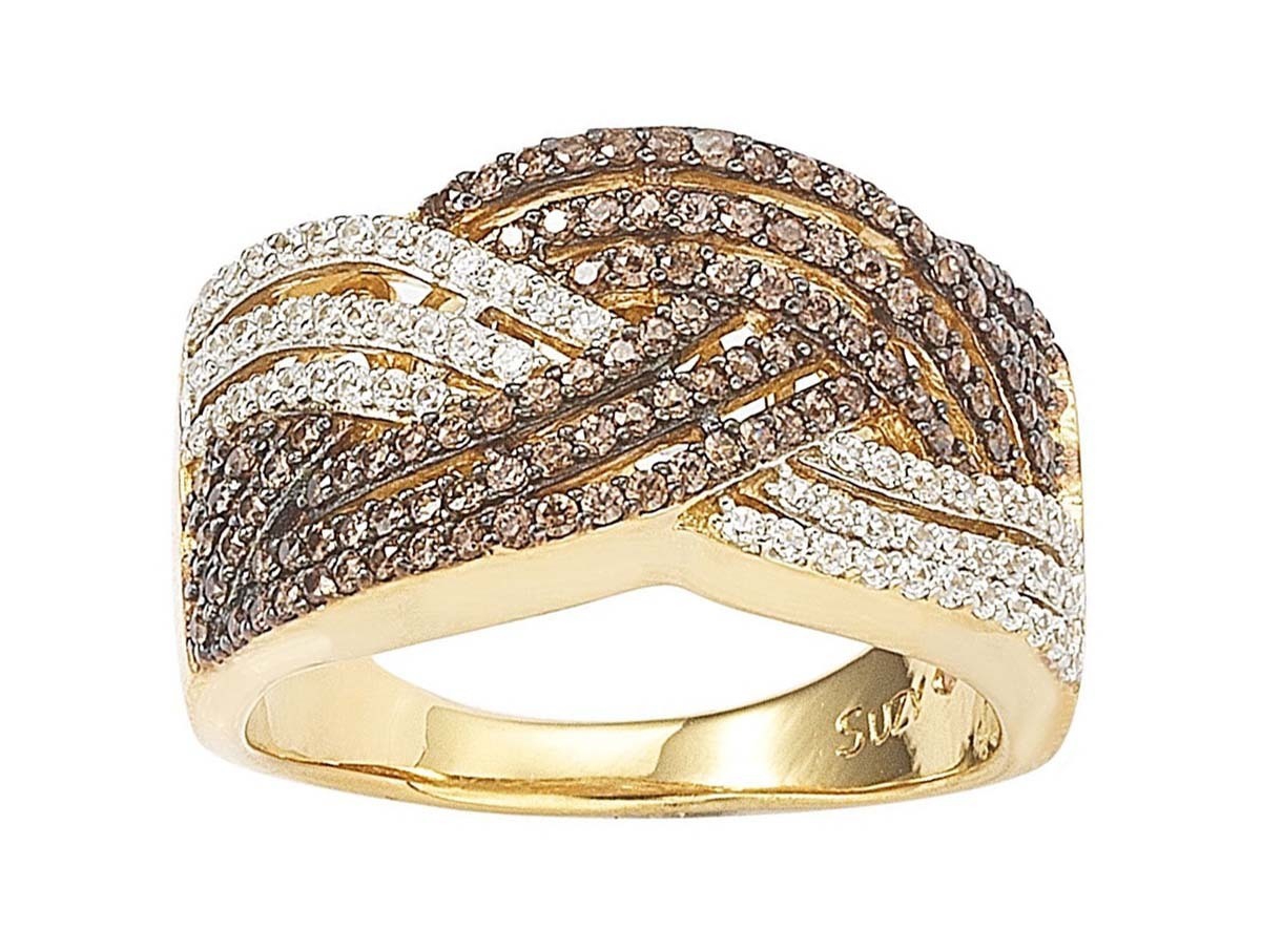Click here for Suzy Levian Sterling Silver Cubic Zirconia Brown a... prices