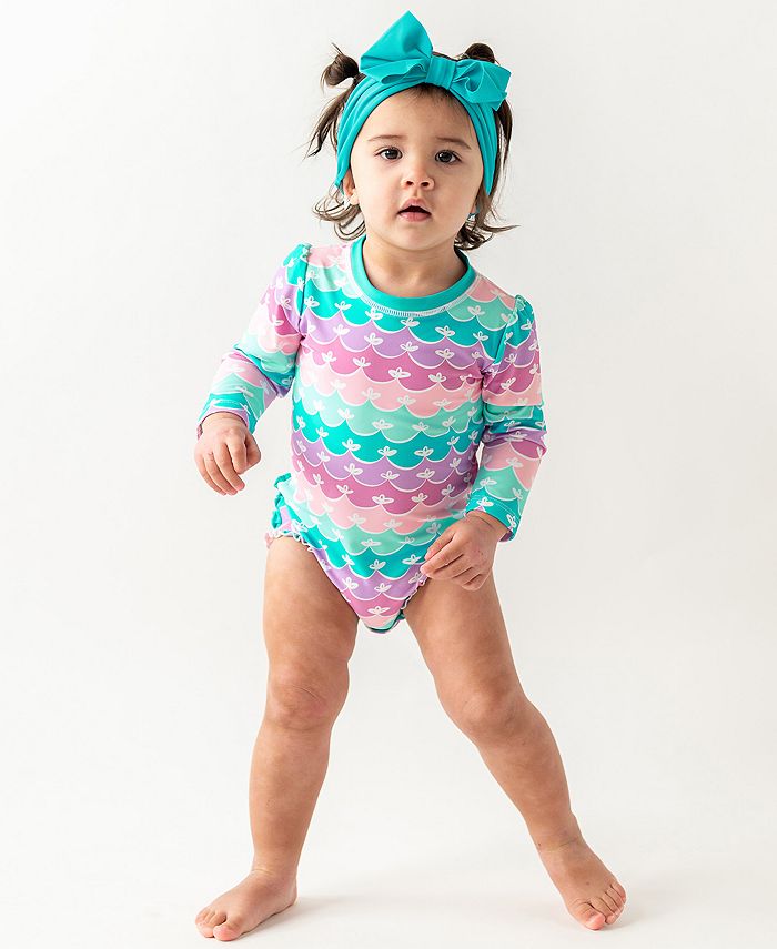 RuffleButts Toddler Girls Long Sleeve One Piece Rash Guard - Macy's