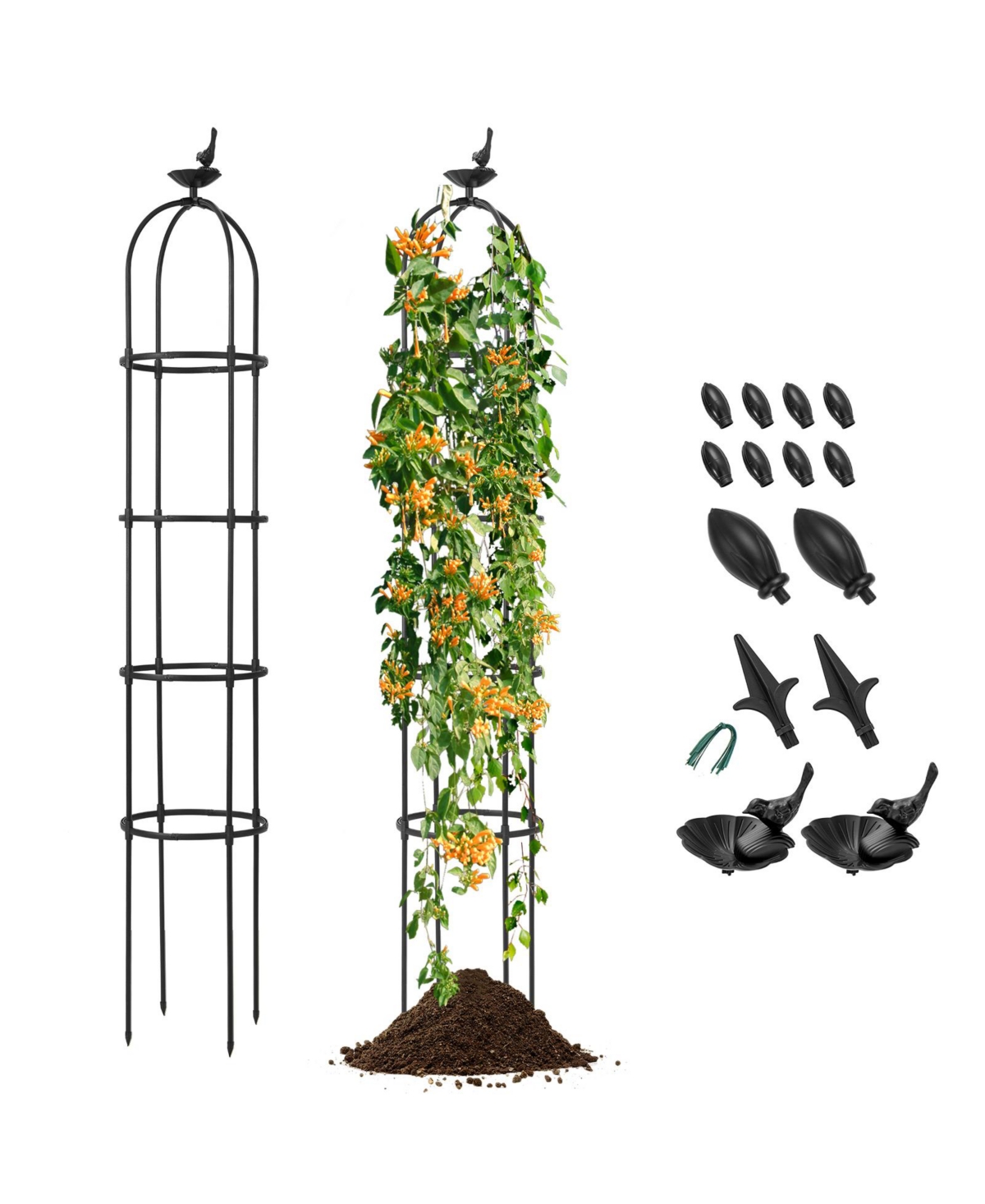 Click here for 2-Pack Garden Obelisk Trellis for Climbing Plants-... prices