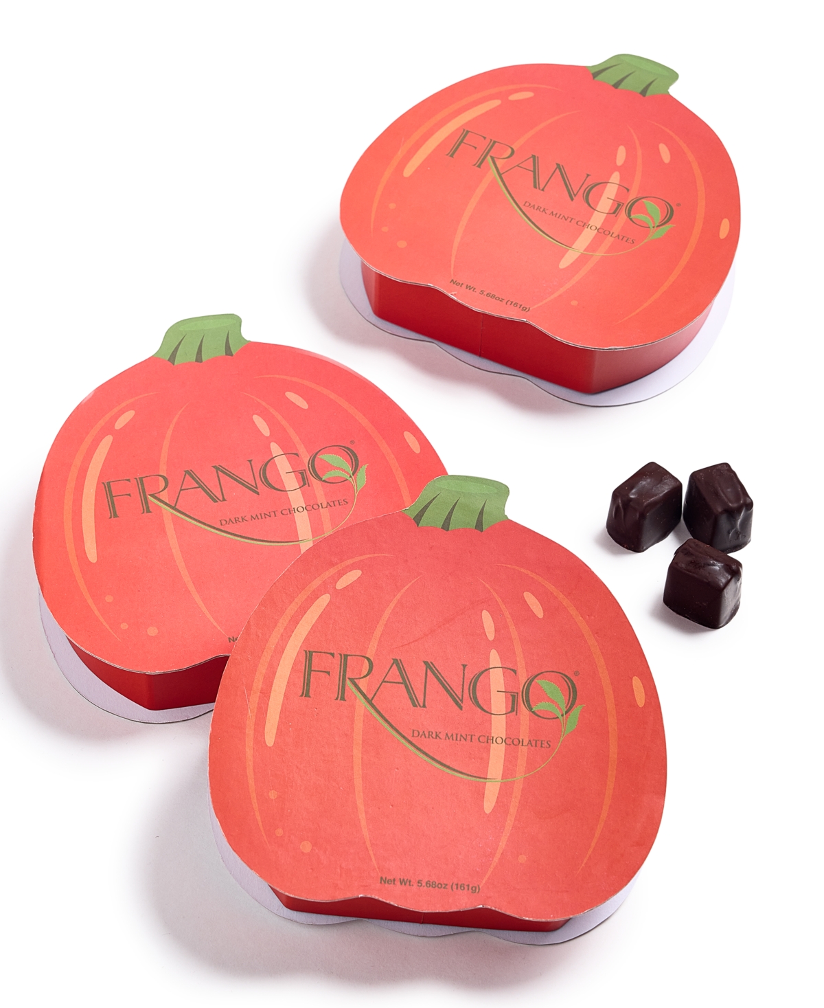 Click here for Frango Chocolates Dark Mint Chocolates in Pumpkin... prices