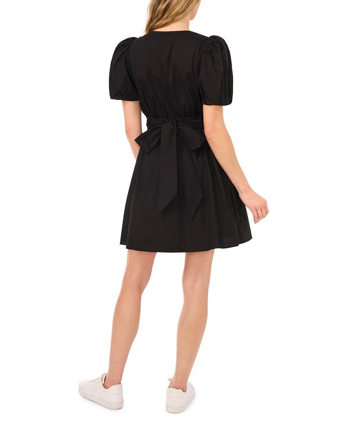 CeCe Women's Puff Sleeve Belted Mini Dress - Macy's