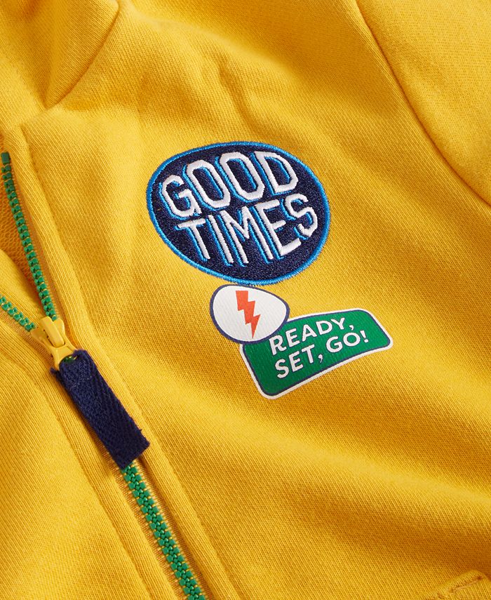 Epic Threads Toddler Boys Embroidered-Patch Zip-Up Hoodie, Created for ...