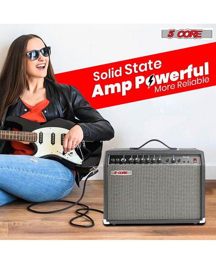 5 Core Guitar Amp 40W Amplifier For Electric Bass Acoustic Practice Amp ...