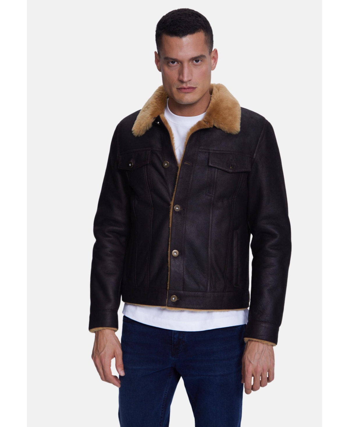 Click here for Furniq Uk Mens Casual Jacket  Washed Brown With Gi... prices