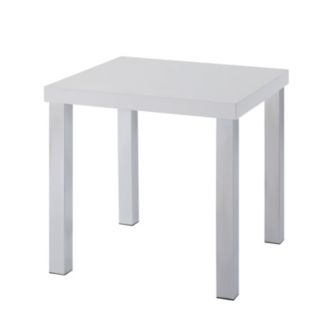 Simplie Fun Harta End Table, White High Gloss & Chrome 82332 - Macy's