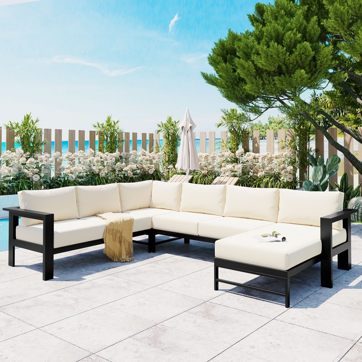Click here for Streamdale Premium Aluminum Outdoor Sofa Set for U... prices