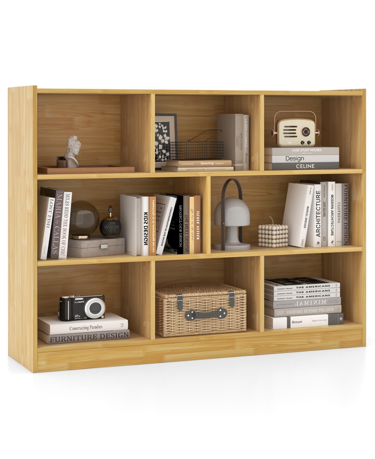 Click here for 8 Cube 3-Tier Open Wooden Bookshelf Toy Storage Or... prices