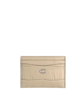 COACH Embossed Leather Essential Card Case - Macy's