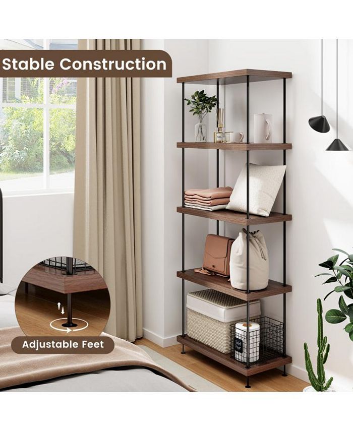 Slickblue Multipurpose Display Rack with Metal Frame-5-Tier - Macy's