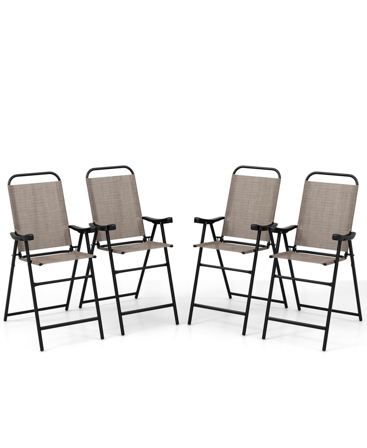 Click here for Slickblue Patio Folding Bar Stool Set of 4 with Me... prices