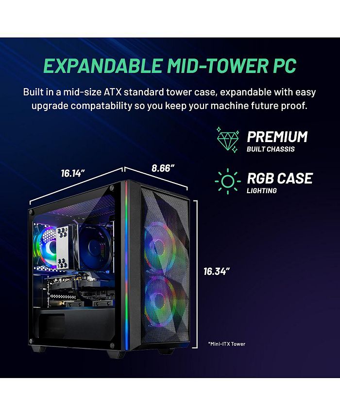 Skytech Gaming Skytech Chronos Mini Gaming PC, Intel i3 12100F, GTX ...