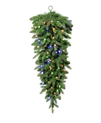 Glitzhome 3ft Pre Lit Greenery Christmas Teardrop, with 50 C4 ...