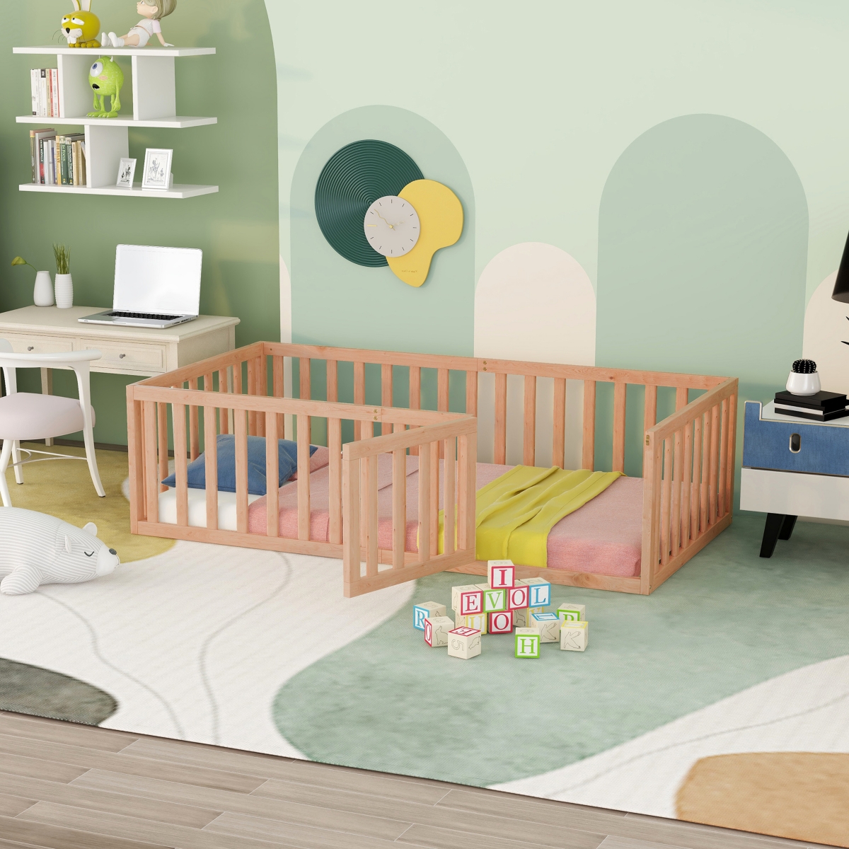 Click here for Streamdale Twin Size Wood Daybed Frame With Fence... prices