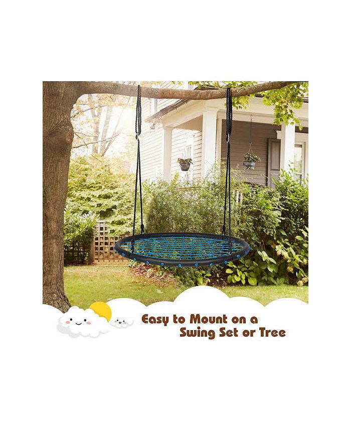 Slickblue Toddler 40'' Spider Web Tree Swing Set - Macy's