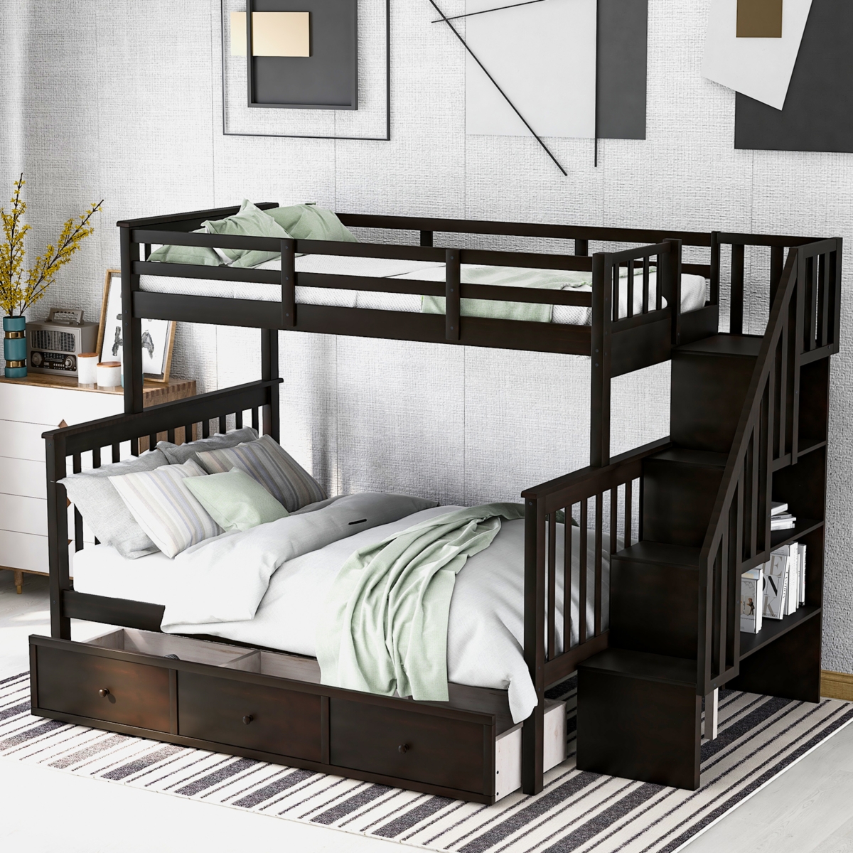 Click here for Streamdale Stairway Twin Over Full Bunk with Stora... prices