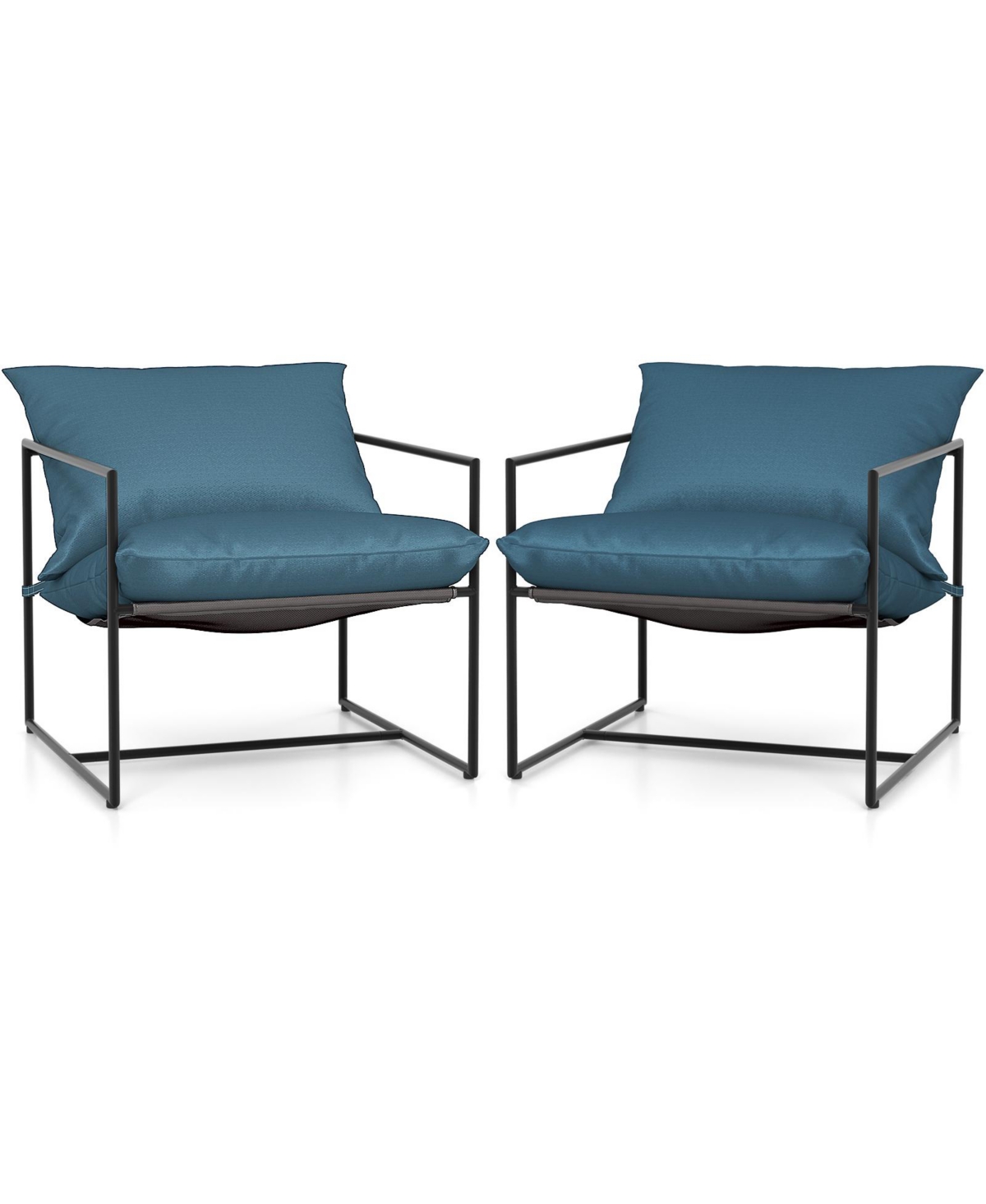 Click here for Slickblue 2 Pieces Sling Accent Chair Leisure Chai... prices