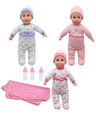 New Adventures Limited Cuddle Kids Lovable Talking Triplets Dolls - Macy's