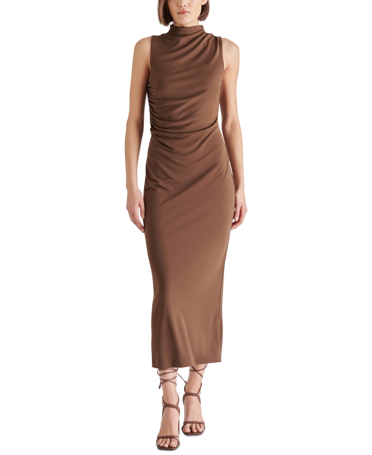 Click here for Steve Madden Womens Mo Mock Neck Midi Dress - Coco prices