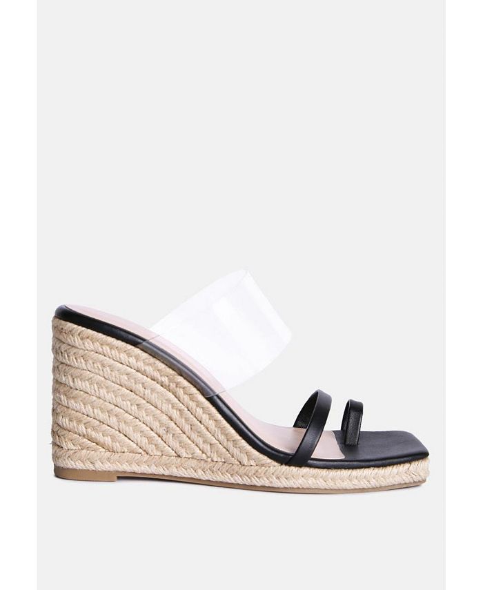 London Rag Clear path toe ring espadrilles wedge sandals - Macy's