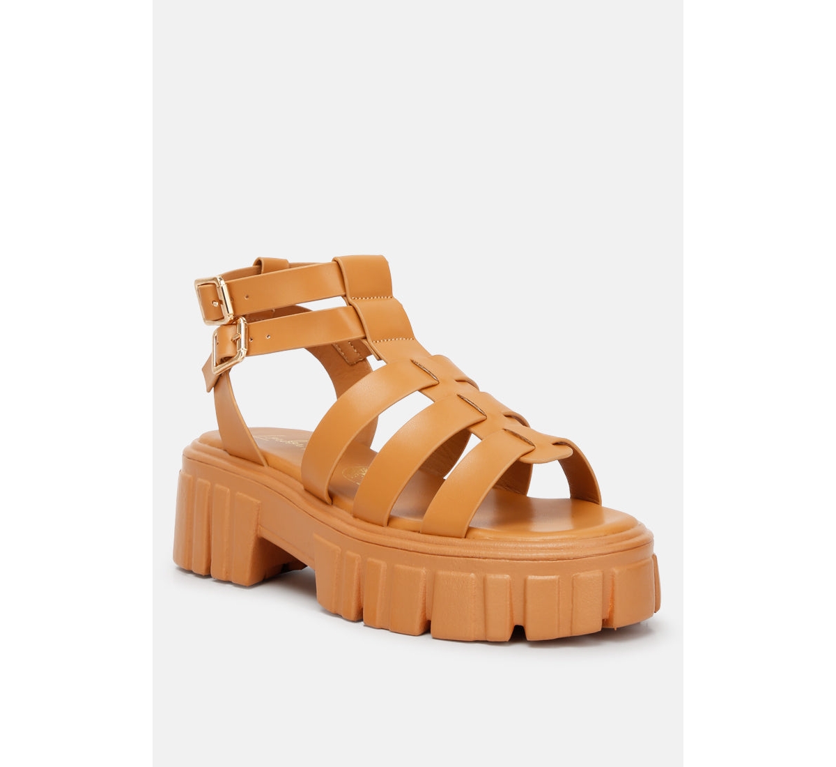 Click here for dewey faux leather gladiators - Tan prices