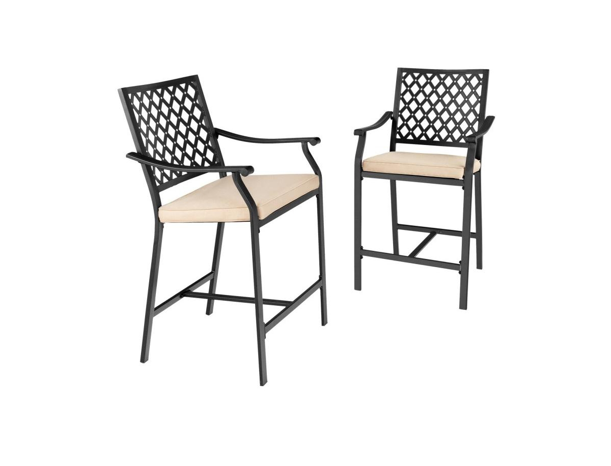 Click here for Slickblue 2 Pieces Patiojoy Patio Bar Stool with H... prices