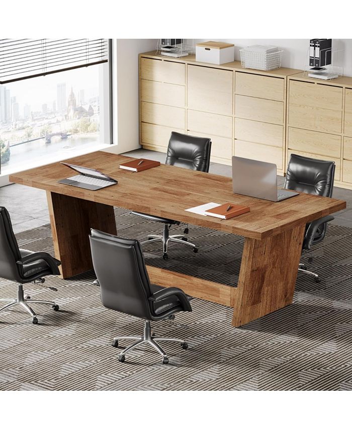 Tribesigns 6.5FT Conference Room Table: Large Rectangular Meeting ...