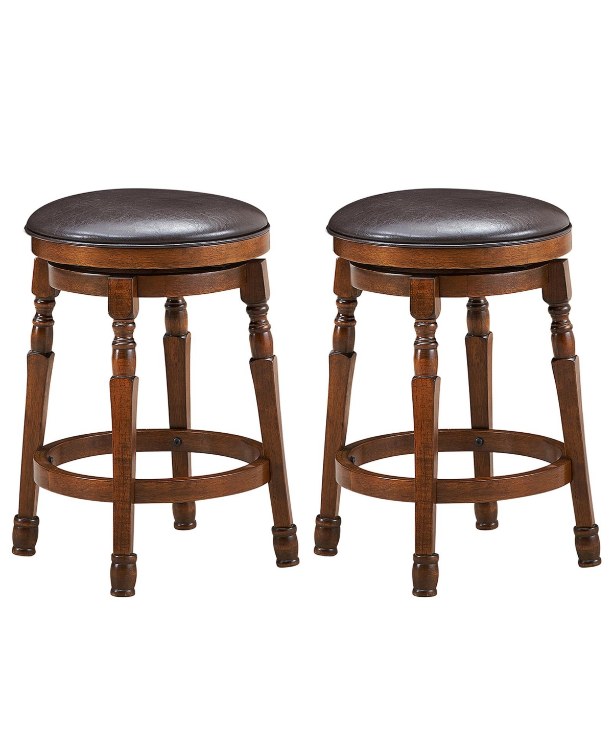 Click here for Set of 2 24-Inch Swivel Leather Padded Bar Dining... prices