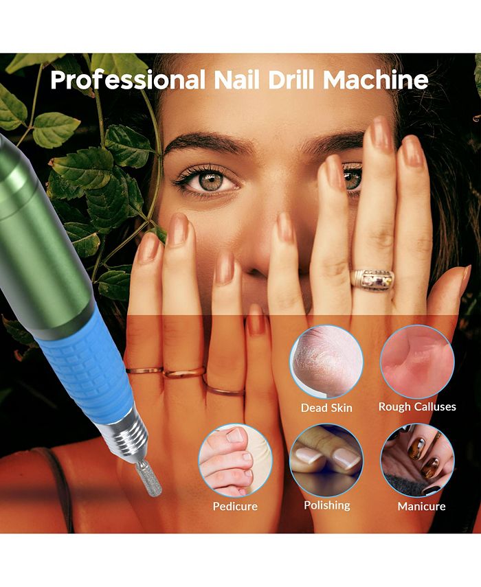 Byootique 20,000RPM Pen & Foot Pedal Control Nail Drill Art Kit File 6 ...