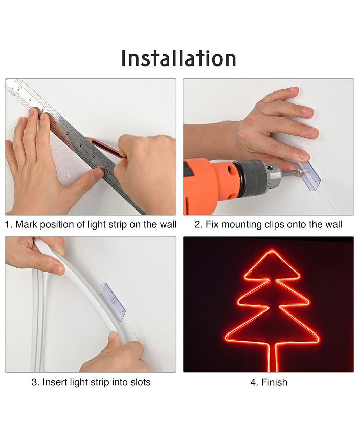 DELight 50 Ft Neon LED Light Strip Rope Tube Wire Flexible Party Decor ...