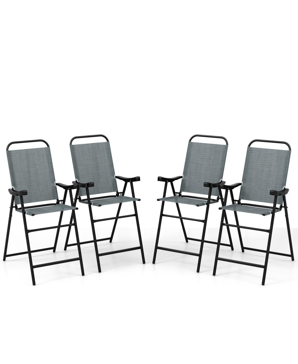 Click here for Slickblue Patio Folding Bar Stool Set of 4 with Me... prices