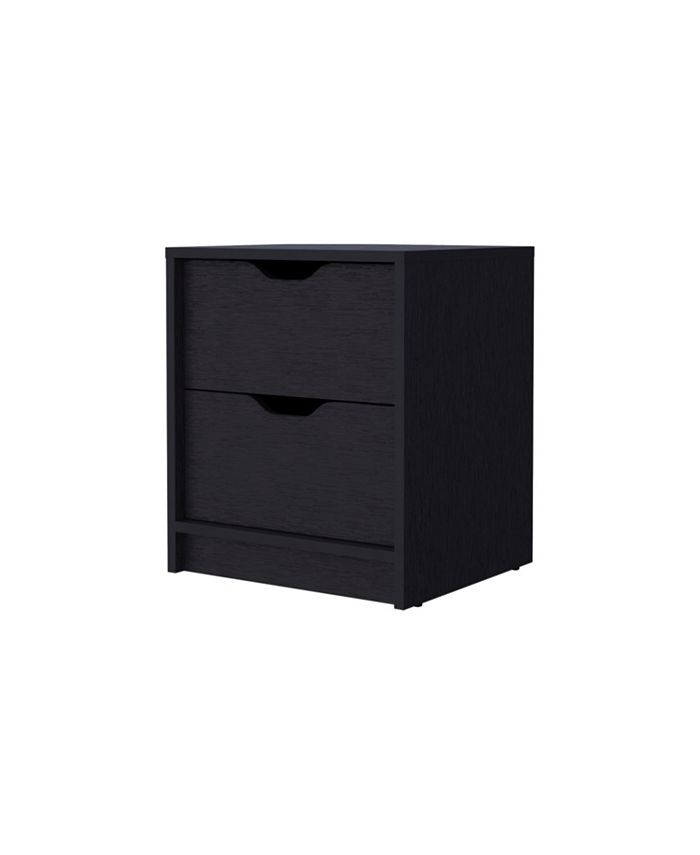 FM FURNITURE Dillon 2 Drawers Nightstand, Bedside Table with Storage ...