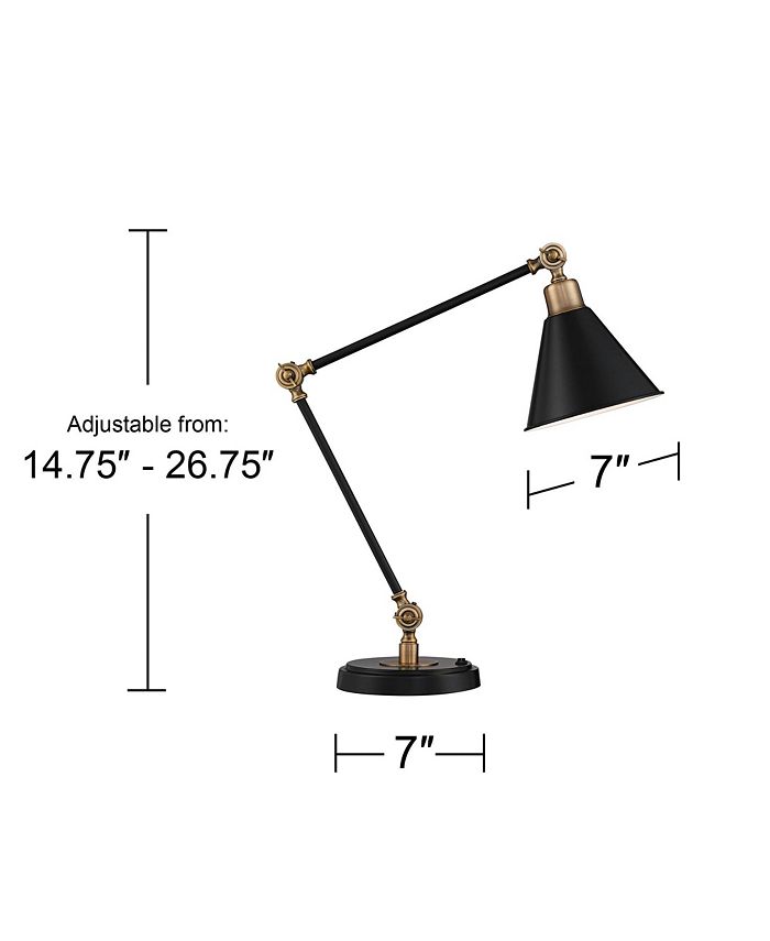 360 Lighting Wray Modern Adjustable Desk Lamp 26 3/4" High with USB ...