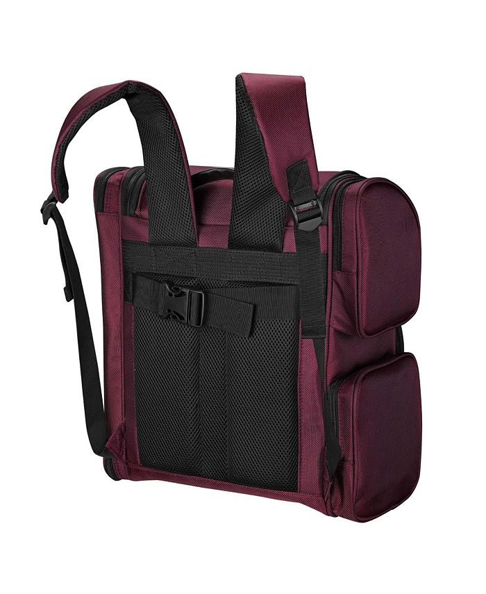 Byootique Beet Red Makeup Bag with Utility Pouch Soft Sided Cosmetic ...