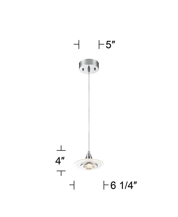 Possini Euro Design Menos Chrome Mini Pendant Lighting Fixture 6 1/4 ...
