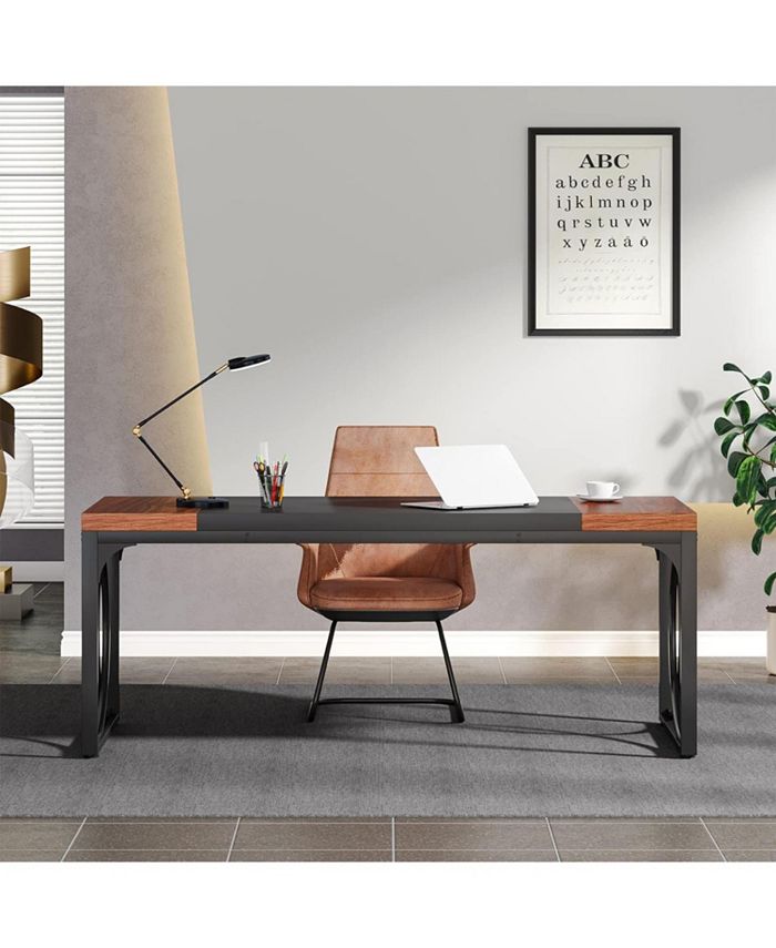 Tribesigns 63" Executive Desk, Large Office Computer Desk with Strong ...