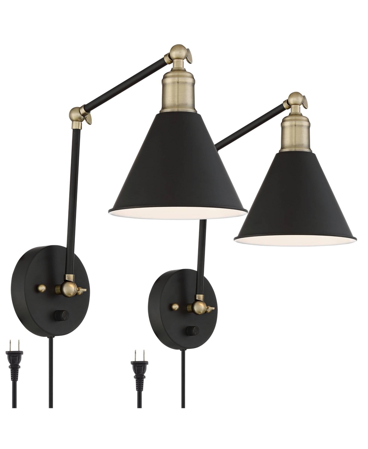 Click here for 360 Lighting Wray Modern Wall Lamp Set of 2 Black... prices