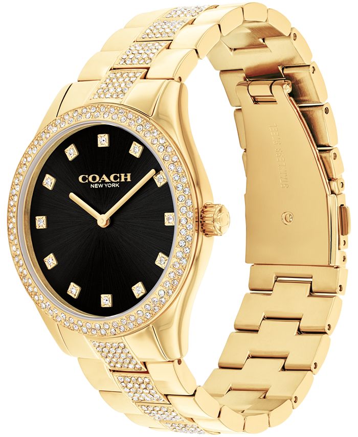 COACH Unisex Gold Brooks Stainless Steel Crystal Watch 38mm - Macy's
