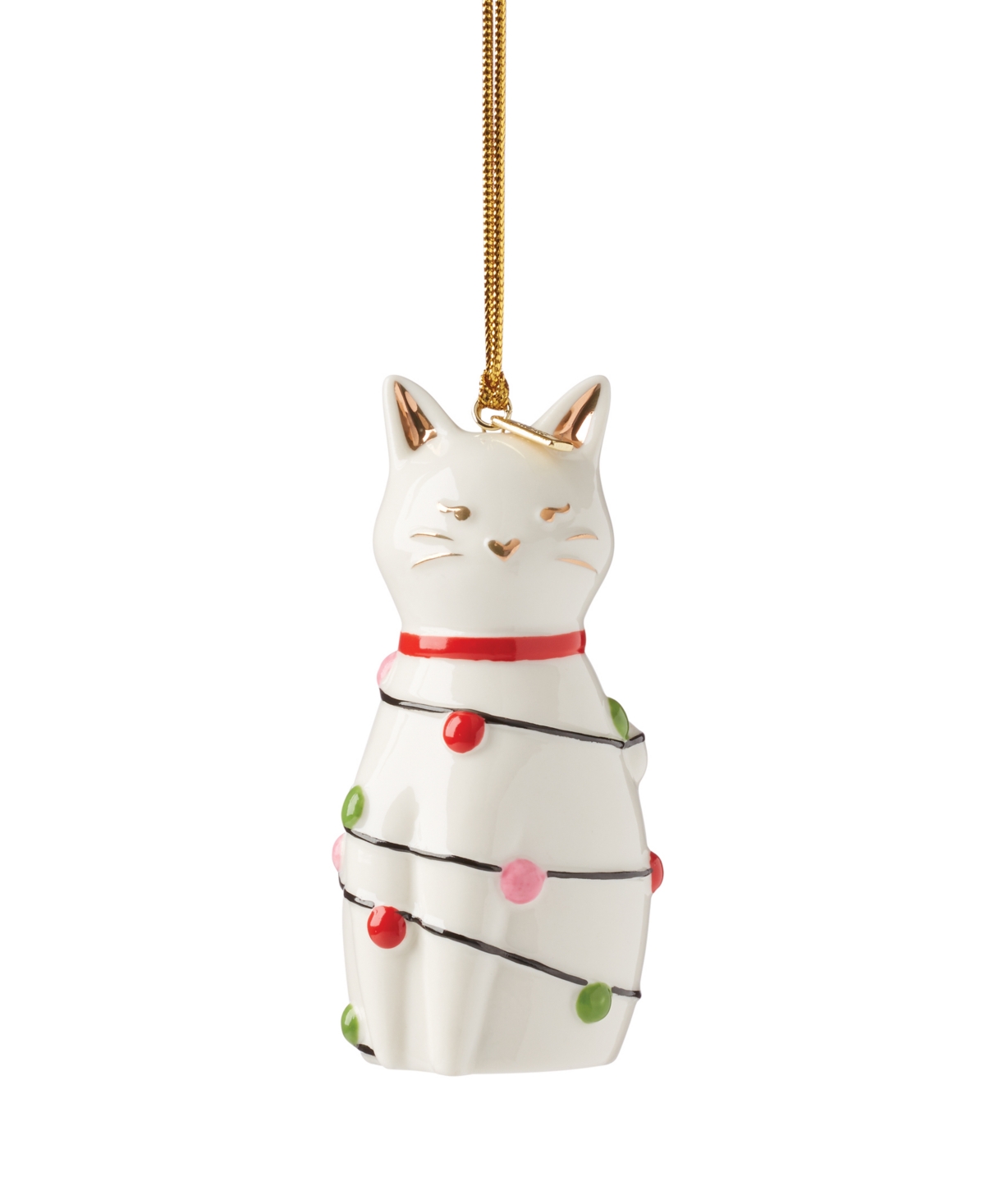 Click here for Kate Spade Be Jolly Cat Ornament - White prices