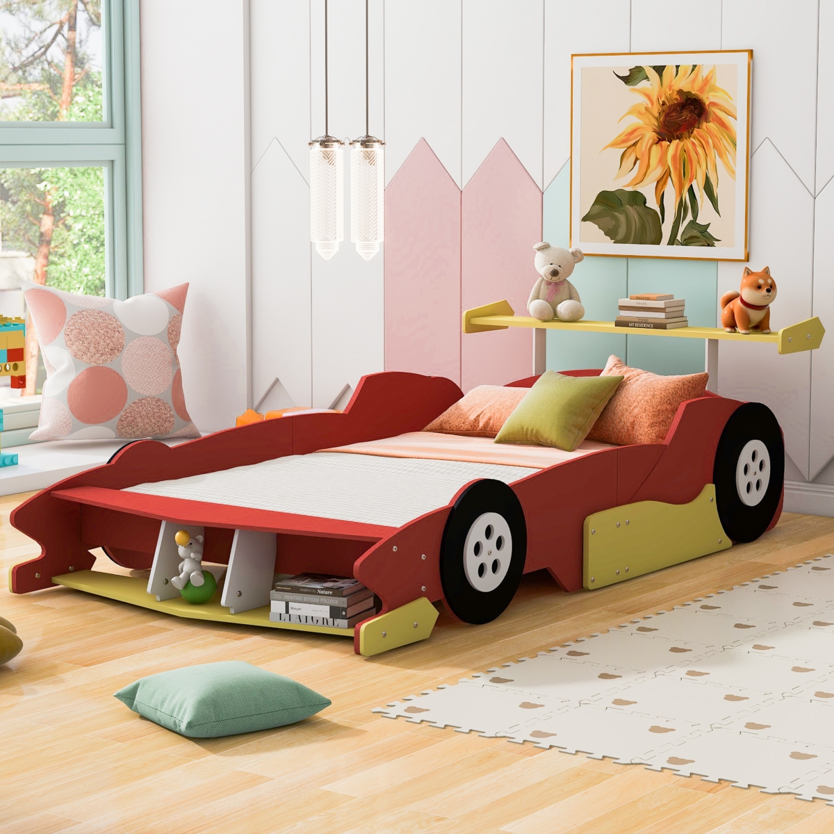 Click here for Streamdale Full Size Race Car-Shaped Platform Bed... prices
